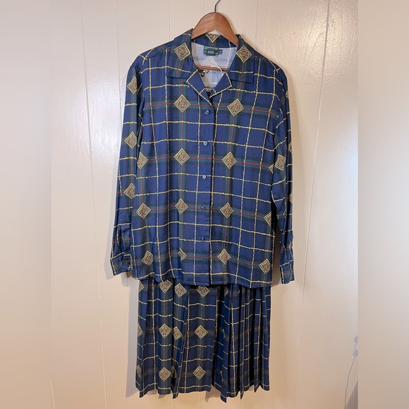 J.McLaughlin for Sanyo | Dresses | Vintage Jmclaughlin For Sanyo Plaid ...